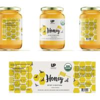 China Factory Personalised Printed Vinyl Bopp Matt Finish Label Sticker Color Honey Jar Label Peanut Butter Food Jar Label Sticker for sale