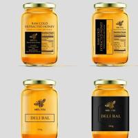 China Factory Personalised Printed Vinyl Bopp Matt Finish Label Sticker Color Honey Jar Label Peanut Butter Food Jar Label Sticker for sale