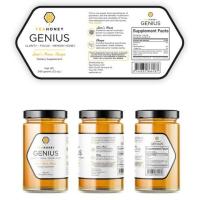 China Factory Personalised Printed Vinyl Bopp Matt Finish Label Sticker Color Honey Jar Label Peanut Butter Food Jar Label Sticker for sale