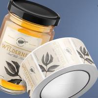 China Customized Brand Honey Glass Jar Labels Sticker Logo Waterproof Honey Packaging Label Roll Manufacturing for sale