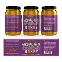 China Customized Brand Honey Glass Jar Labels Sticker Logo Waterproof Honey Packaging Label Roll Manufacturing for sale