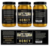 China Customized Brand Honey Glass Jar Labels Sticker Logo Waterproof Honey Packaging Label Roll Manufacturing for sale