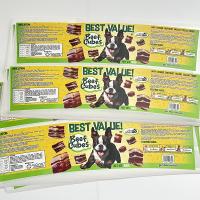 China Custom Printing PP Pet Dog Food Logo Adhesive Sticker Waterproof Food Jar Labels Sticker for Buckle 2024 for sale