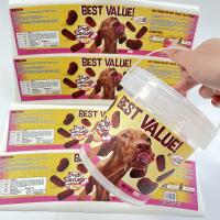 China Custom Printing Synthetic Waterproof  Vinyl  Labels Dog Sausage Food Adhesive Packaging Label Sticker 2024 for sale