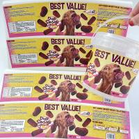 China Custom Printing Synthetic Waterproof  Vinyl  Labels Dog Sausage Food Adhesive Packaging Label Sticker 2024 for sale