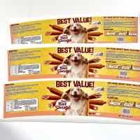 China Custom Printed Waterproof Vinyl Dog Food Label Sticker for Craft Candle Minimum Order 500pcs Adhesive Packaging for Beef Sausage for sale