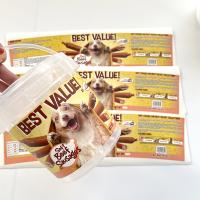 China Custom Printed Waterproof Vinyl Dog Food Label Sticker for Craft Candle Minimum Order 500pcs Adhesive Packaging for Beef Sausage for sale