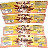 China Custom Printed Waterproof Vinyl Dog Food Label Sticker for Craft Candle Minimum Order 500pcs Adhesive Packaging for Beef Sausage for sale