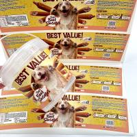China Custom Printed Waterproof Vinyl Dog Food Label Sticker for Craft Candle Minimum Order 500pcs Adhesive Packaging for Beef Sausage for sale