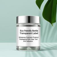 China Eco friendly Cosmetic Bottle Label Transparent With Black Text Enhances Cosmetic Product Packaging With Clear Text And Adhesion for sale
