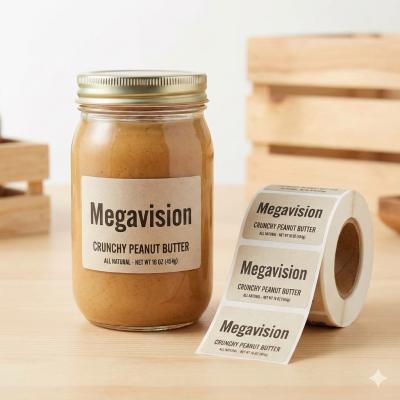 China Custom Oil-Resistant & High-Tack Labels for Peanut Butter Sauces & Viscous Foods for sale