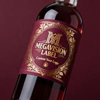 China Custom Printing Uv Spot Gold Foil Embossed Premium Texture Paper Red Wine Bottle Labels Embossment Labels for Glass Bottle for sale