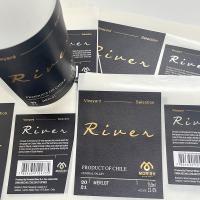 China High Quality Brand Logo Black Matt Cardboard Sticker Luxury Adhesive Gold Foil Stamping Label Printing for sale