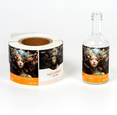 China Custom Gold Foil Printing Adhesive Texture Paper Waterproof Craft Beer and Wine Labels for Candles and Photo Frames for sale