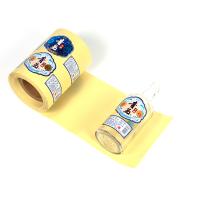 China Customized Waterproof Aluminium Foil Logo Stickers Self Adhesive Print Clear Gold Stamping Embossing Label Roll Most Popular for sale