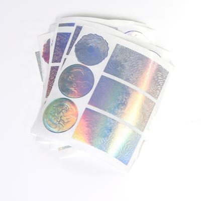 China Custom Laser Hologram Security Label Holographic Aluminium Foil Self Adhesive Printed Anti-Anti-ounterfeit Stickers for sale