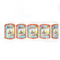 China Custom Gold Foil Stamping Special Cardboard Paper Adhesive Logo Sticker Printed Embossed Bottle Packaging Labels Roll for sale