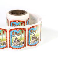 China Custom Gold Foil Stamping Special Cardboard Paper Adhesive Logo Sticker Printed Embossed Bottle Packaging Labels Roll for sale
