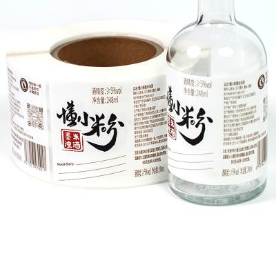 China Custom Self Adhesive Textured Labels Roll Raised UV Embossed Sticker Decal for Liquor Wine Bottles for sale