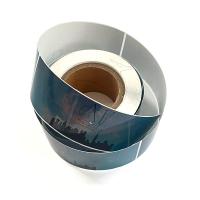 China Customized Waterproof High Gloss White Bopp Stickers Adhesive Pearlized Film Drink Packing Labels Packed on Roll for sale