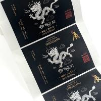 China Customized Self Adhesive Embossing Stamping Gold Foil Label Matte Rectangle Coated Paper Print Sticker Logo Custom for sale