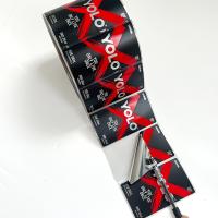China Label Sticker Logo Aluminum Foil Black Beverage Waterproof UV Sticker Clear Printing Product Wine  Label Sticker Manufacturer for sale