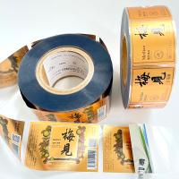 China High Qualtity Custom Printing Aluminium Foil Gold Stamped Sticker Bronzing Gloss Waterproof Label with Full Color Print for sale