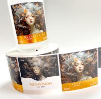 China Custom High Quality Luxury Printed Wine Bottle Packaging Label Gold Foil Stamping Rich Texture Varnished Embossed Sticker for sale