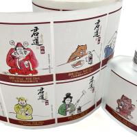China Waterproof Synthetic Paper PVC Reel Label Wine Bottle Labels Self Adhesive Special-Shaped Cartoon Sticker Decal Custom for sale