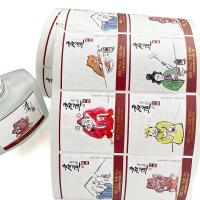 China Waterproof Synthetic Paper PVC Reel Label Wine Bottle Labels Self Adhesive Special-Shaped Cartoon Sticker Decal Custom for sale