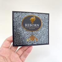 China Strong Adhesive  Embossed Gold Silver Stamping Label Texture Paper Stickers Best Selling for sale