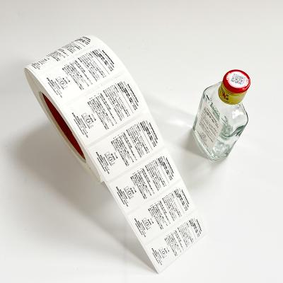 China Custom Logo  Waterproof Vinyl Adhesive Skincare Packaging Labels Serum Cream Private Print Sticker Label Roll for sale