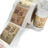 China Original Factory Custom Embossed Logo Design Metal Gold Stamping 750ml Wine Bottle Label Sticker 3d 2025 for sale