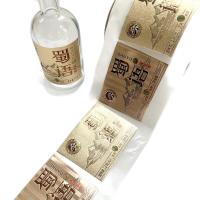 China Original Factory Custom Embossed Logo Design Metal Gold Stamping 750ml Wine Bottle Label Sticker 3d 2025 for sale
