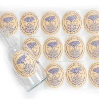 China Customized Texture Adhesive Sticker Round Label Roll for Food Packaging for Essential Oils and Glass Bottles for sale