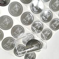 China High Quality Custom Waterproof Adhesive Aluminum Foil Labels Embossed Design Round Logo Label for Tequila Wholesale for sale