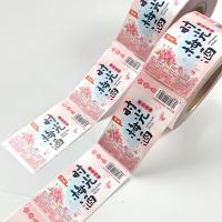 China Custom Waterproof Adhesive Vinyl Roll BOPP Label Sticker Die Cut Silkscreen Printing for Beverage Bottle Packaging for sale