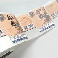 China Custom Adhesive Vinyl Roll Texture Silkscreen Printing Label Sticker Die Cut for Beverage Bottle Packaging for sale