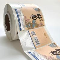 China Custom Adhesive Vinyl Roll Texture Silkscreen Printing Label Sticker Die Cut for Beverage Bottle Packaging for sale
