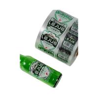 China Factory Direct Custom Transparent Beer Champagne Wine Beverages Soda Bottle Waterproof Adhesive Packaging Label for sale