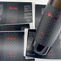 China Print Red Hot Stamping Logo Perfume Glass Label Waterproof Fragrances Perfume Jar Packaging Sticker Labels for sale