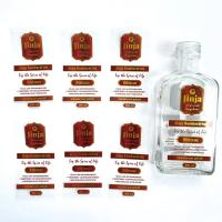 China Custom Logo Oil Repellent Waterproof Whisky Brandy Vodka Wine Beer Glass Jar Drink Bottle Packaging Label Sticker for sale