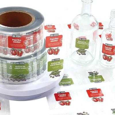 China Custom Printed Transparent Vodka Bottle Labels Easy Tear-Off Self Adhesive Stickers for Whisky Alcohol Glass Bottle Packaging for sale