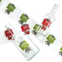China Custom Printed Transparent Vodka Bottle Labels Easy Tear-Off Self Adhesive Stickers for Whisky Alcohol Glass Bottle Packaging for sale