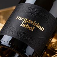 China High End Quality Spot UV Gold Logo Black Label Rolls Custom Design Offset Printing 3D Gold Embossed White Paper Wine Label for sale
