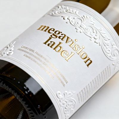 China Custom Red Wine Gold Stamping Label Printing Safe Eco-Friendly Self Adhesive Sticker Upgrading Packaging Label Premium Luxury for sale