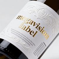 China Custom Gold Stamping Foil Art White Packaging Labels Red Wine Luxury Visual Crafted Premium Labels Hot Stamping Bottle Stickers for sale