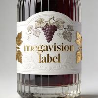 China Custom Gold Stamping Foil Art White Packaging Labels Red Wine Luxury Visual Crafted Premium Labels Hot Stamping Bottle Stickers for sale