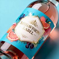China Custom Printing Luxury Gold Foil Embossed Wine Sticker Labels Textured Paper Label Champagne Vodka Bottle Packaging Label for sale