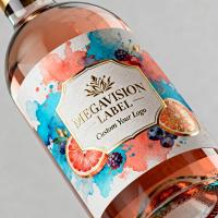 China Custom Printing Luxury Gold Foil Embossed Wine Sticker Labels Textured Paper Label Champagne Vodka Bottle Packaging Label for sale